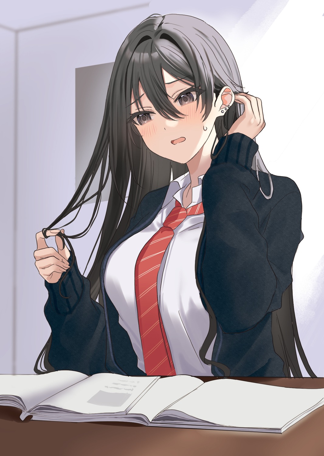 hamu (plot sy) tonari no seki no yankee shimizu-san ga kami wo kuroku somete kita shimizu kei ...